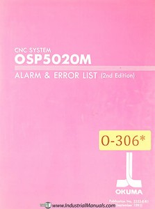 Okuma OSP5020M, Alarm Error List Manual 1991 | eBay