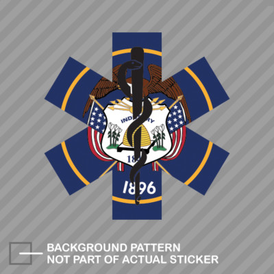 Utah State Shaped EMT Flag Sticker Decal Vinyl EMS Paramedic UT | eBay