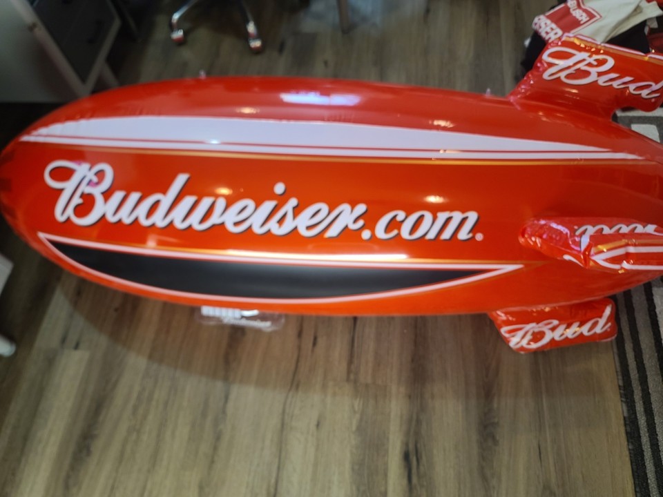 new 6 Foot Inflatable Budweiser Blimp Bud Airship Blow Up Large Tested ...