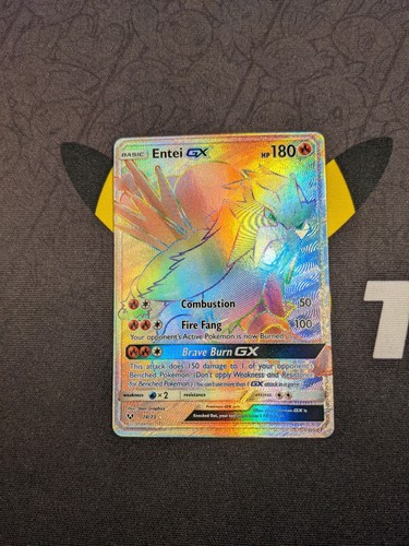Entei GX Rainbow Secret Rare - 74/73 Shining Legends - Pokemon Card ...