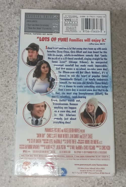 Snow Day VHS Movie Special Edition Brand New Factory Sealed Paramount ...