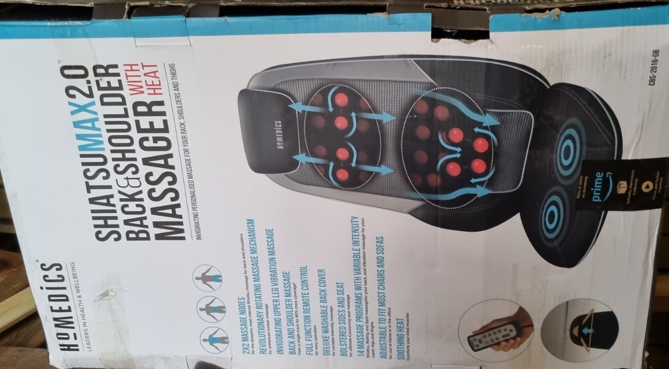 Homedics Cbs 2016 Gb Shiatsu Max 2 0 Heat Back And Shoulder Massager