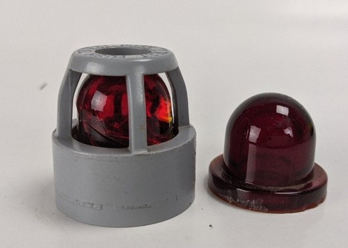 Vintage Allen Bradley 800H-N104A Colored Cap Assembly Red Glass Alert ...