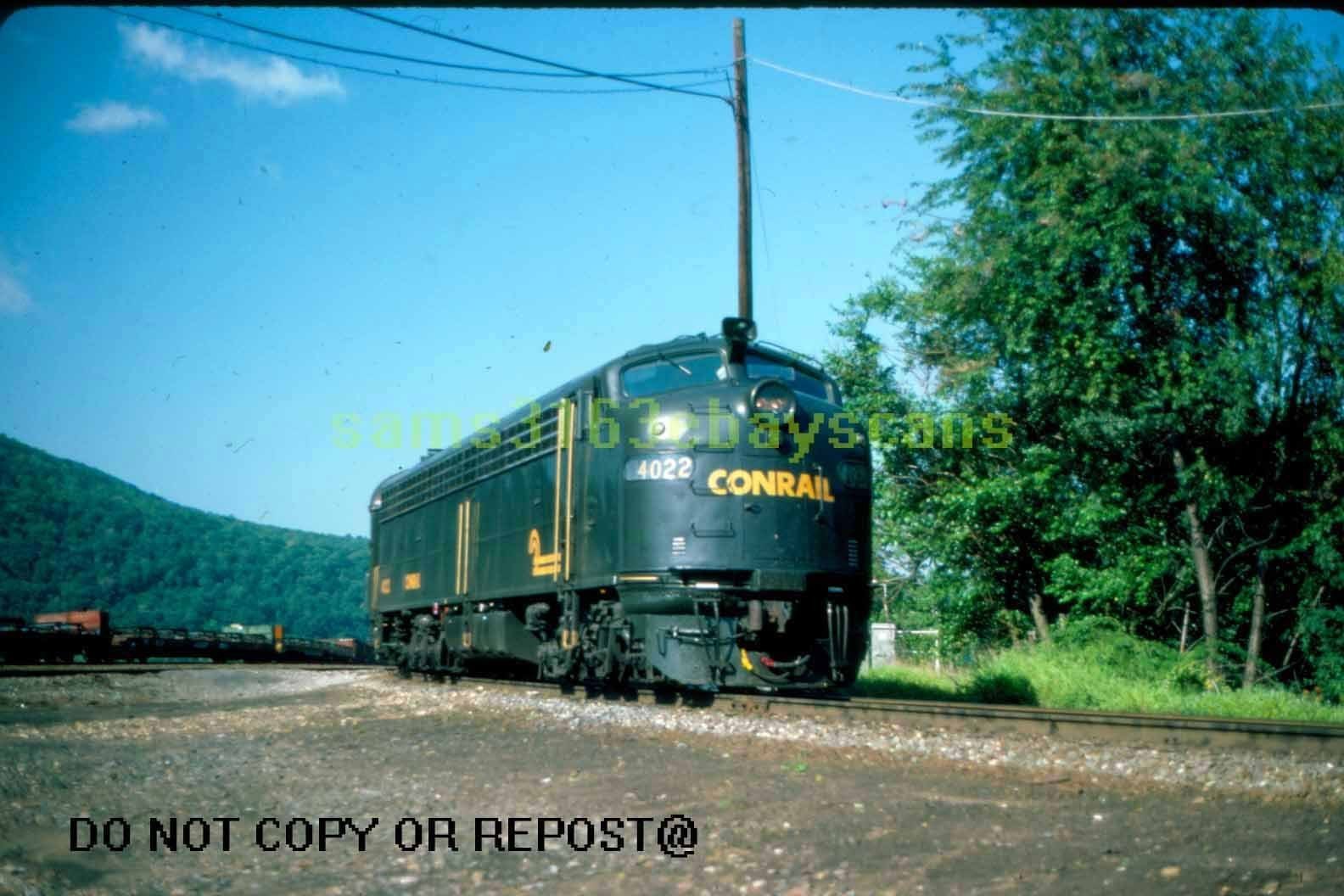 ORIGINAL SLIDE CONRAIL E8 4022 OCS HANCOCK AIR WHISTLE ROCKVILLE PA ...