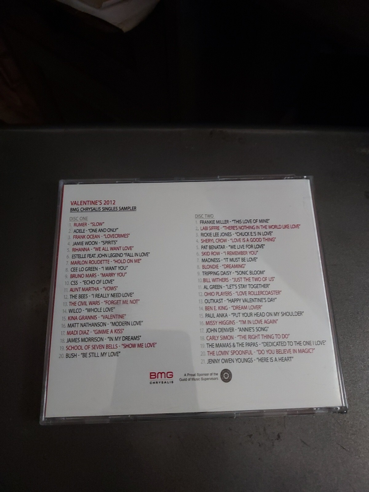 BMG CHRYSALIS VALENTINE'S 2012 CD SAMPLER | eBay
