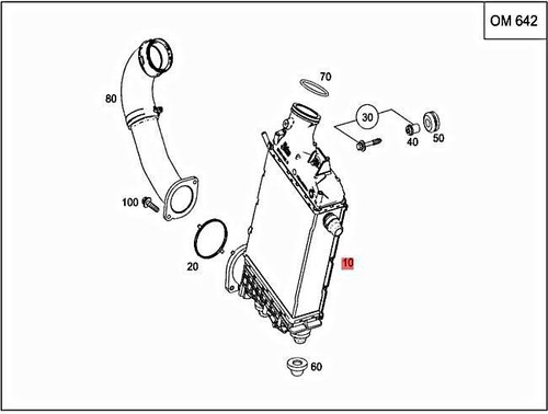 Genuine MERCEDES X222 C253 S213 W213 W463 X253 Charge air cooler ...