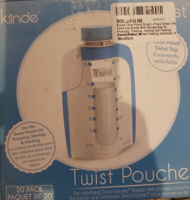 Kinde Twist Pouches Universal Direct Pump Breastmilk Storage Pouches ...