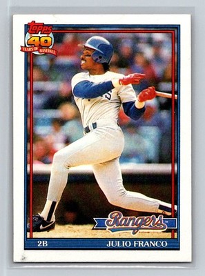 1991 Topps #775 Julio Franco Texas Rangers Baseball Card | eBay