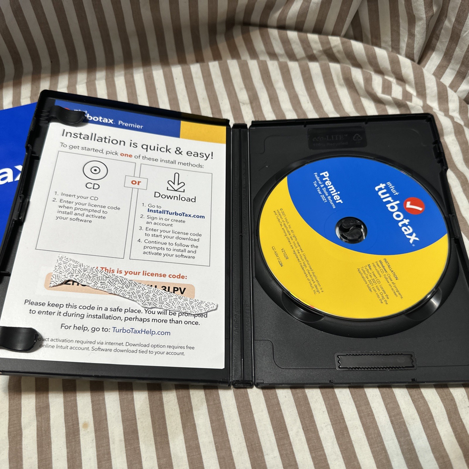 2021 TurboTax Premier Federal + State Investments & Rental Property CD ...