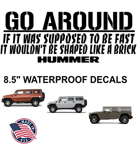 Go around stickers window decals for hummer h3 alpha h3t h2 h1 humvee ...