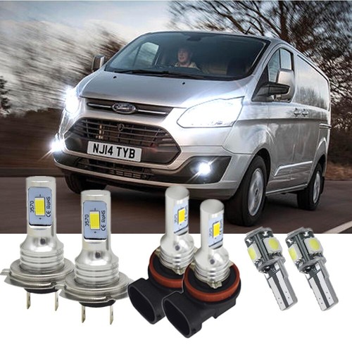 For Ford Transit Custom -6X 6000K LED Xenon HID Low/Fog/Side Headlight ...