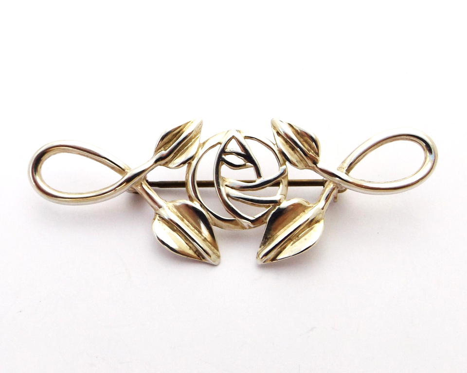 Vintage sterling silver brooch by Carrick CRM Mackintosh Glasgow Rose ...