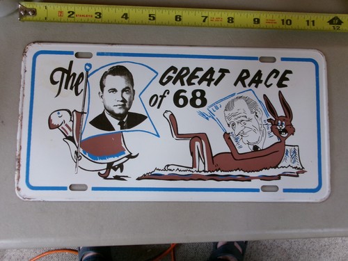 THE GREAT RACE OF 68 LBJ Funny Republican 1960s Political Booster ...