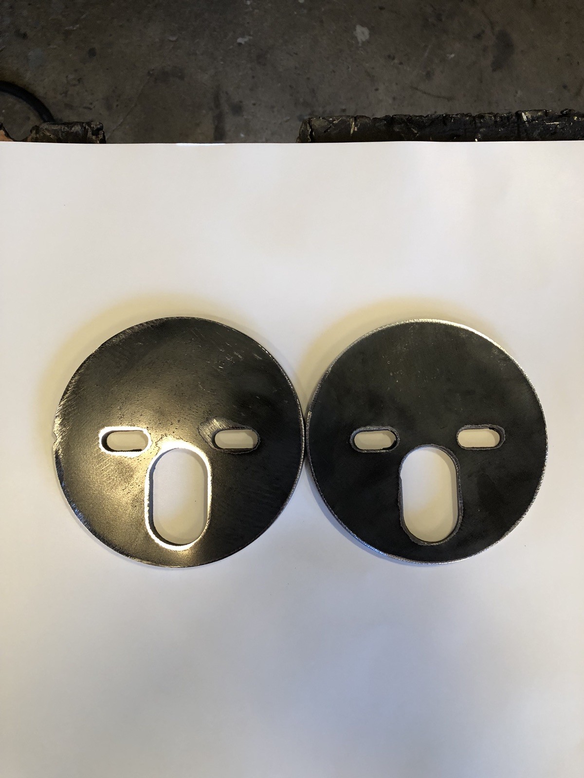 (2) Universal Upper Air Bag Circle Brackets Air Bags Air Ride ...