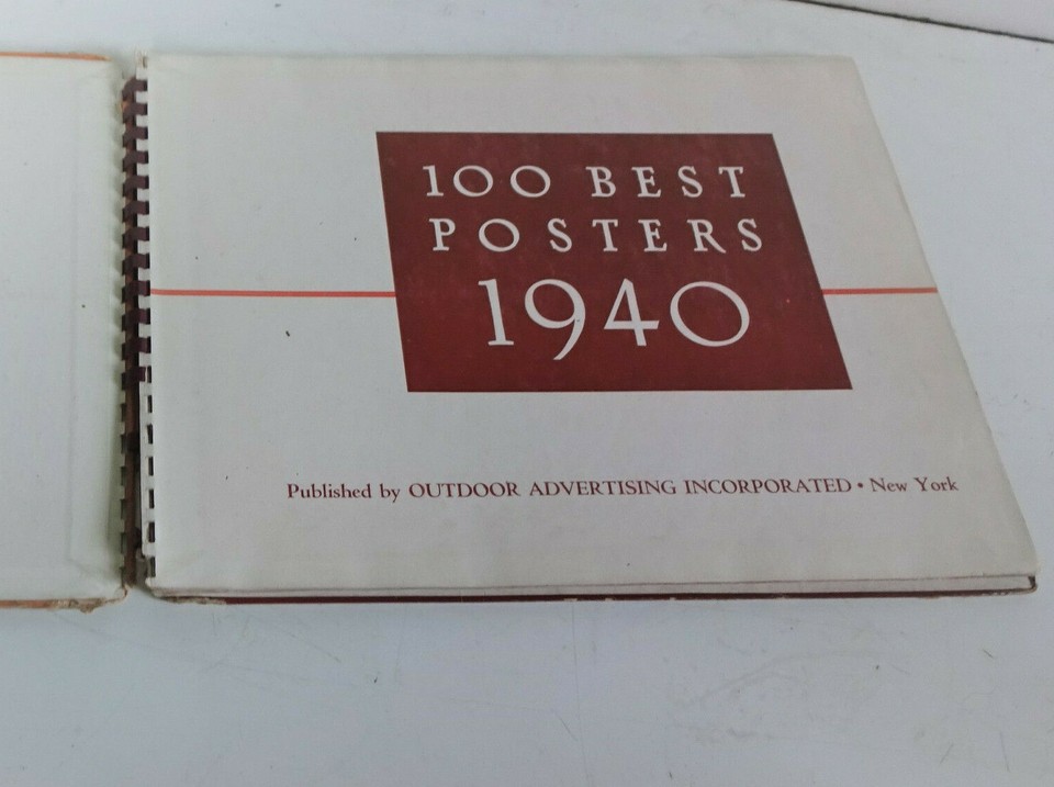100 Best Posters 1940 Outdoor Advertising Incorporated RARE Vintage ...