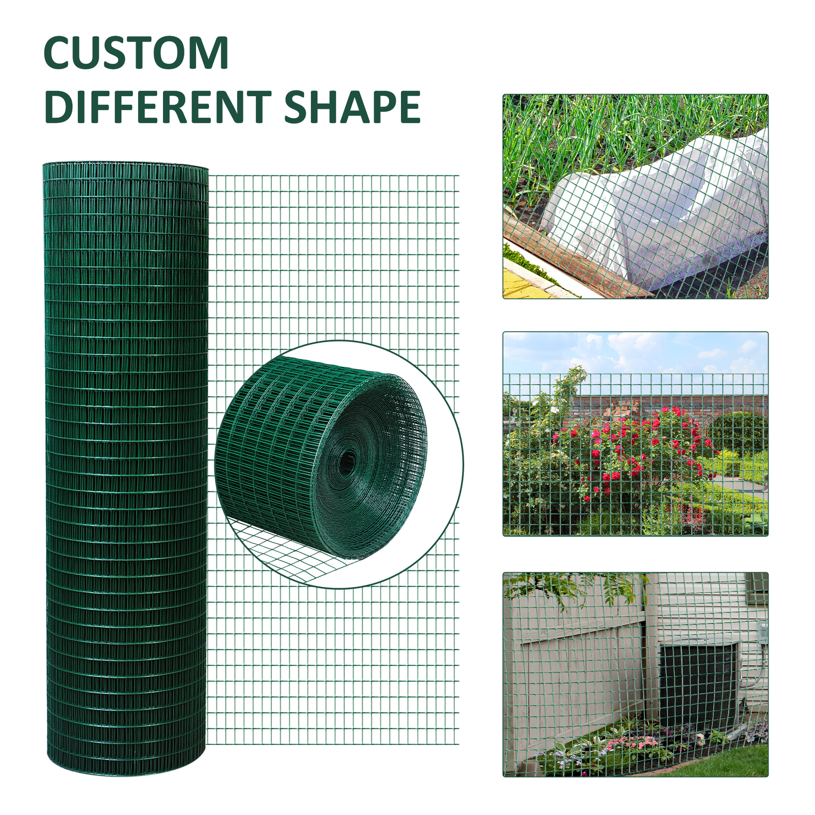 PVC Coated Steel Chicken Rabbit Mesh Fencing Wire Garden Galvanised ...