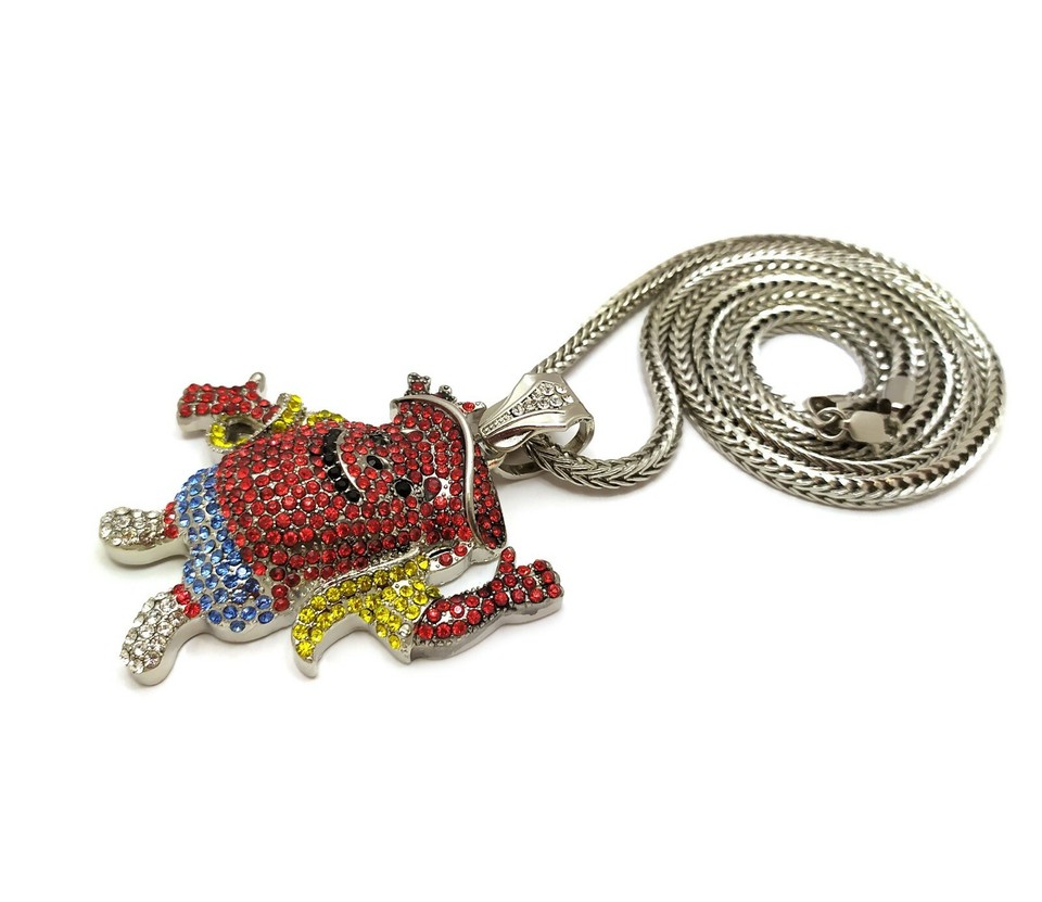 Iced Large KOOL AID MAN Pendant & 30" 36" Franco Chain Fashion Hip Hop ...
