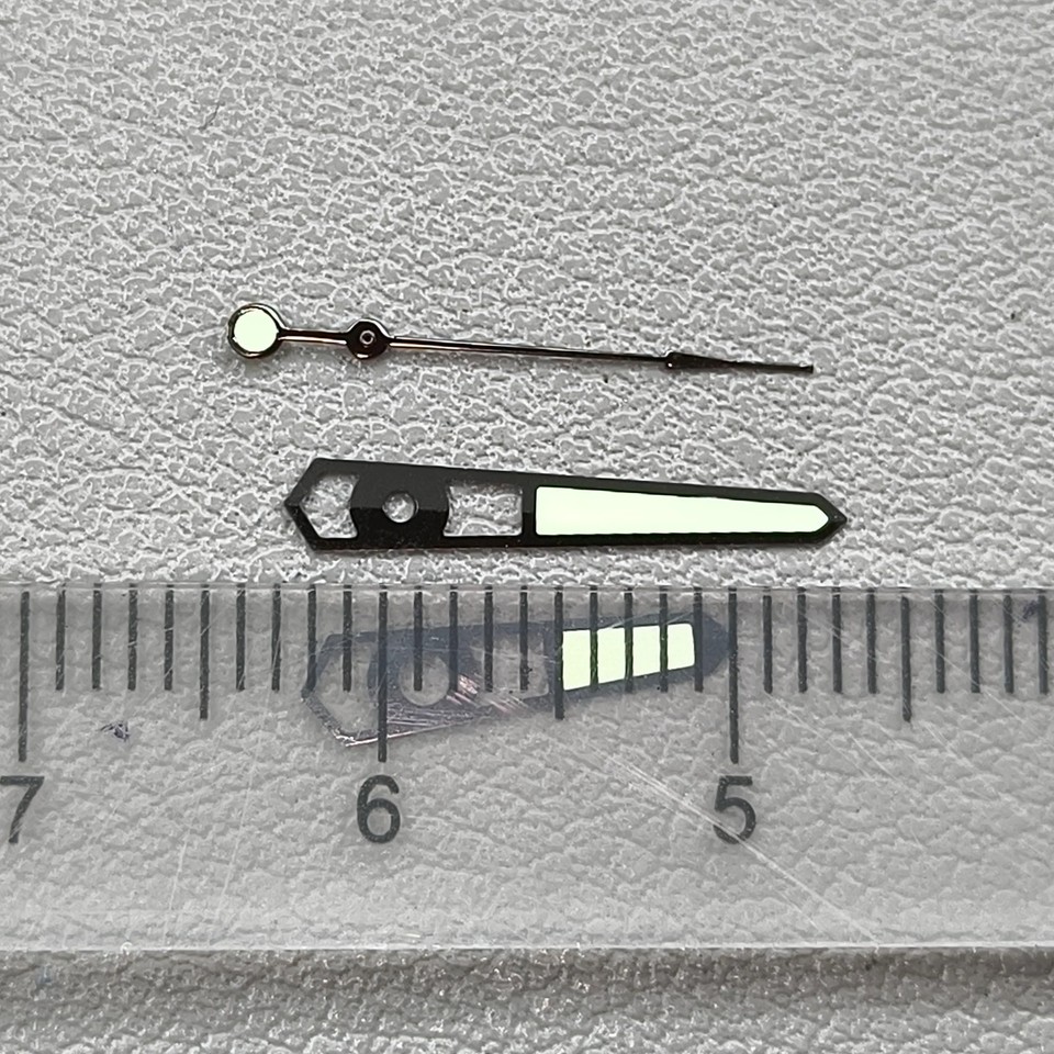 Blue Lume Hollow Black Trim 3 Pins Watch Hands Set for NH35 NH36 ...