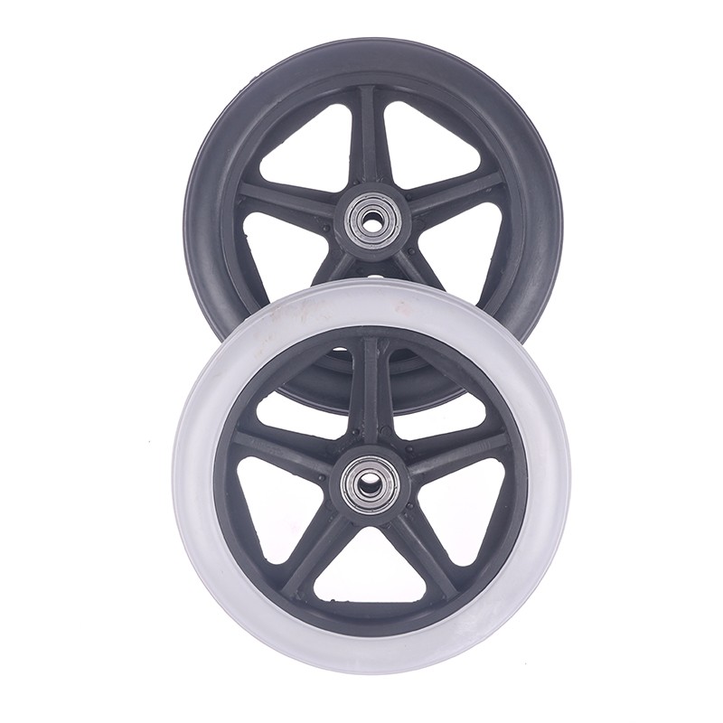 6 Inch Wheelchair Front Castor Solid Tire Wheelchair Replacement Parts ...