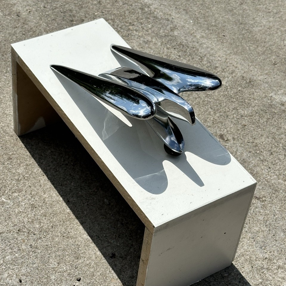 Vintage Original GM Chrome 1954 Chrysler Flying Bird Hood Ornament ...