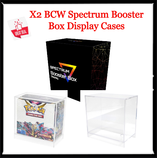 X2 BCW Spectrum Booster Box Display Clear Case UV Safe For Pokemon ...
