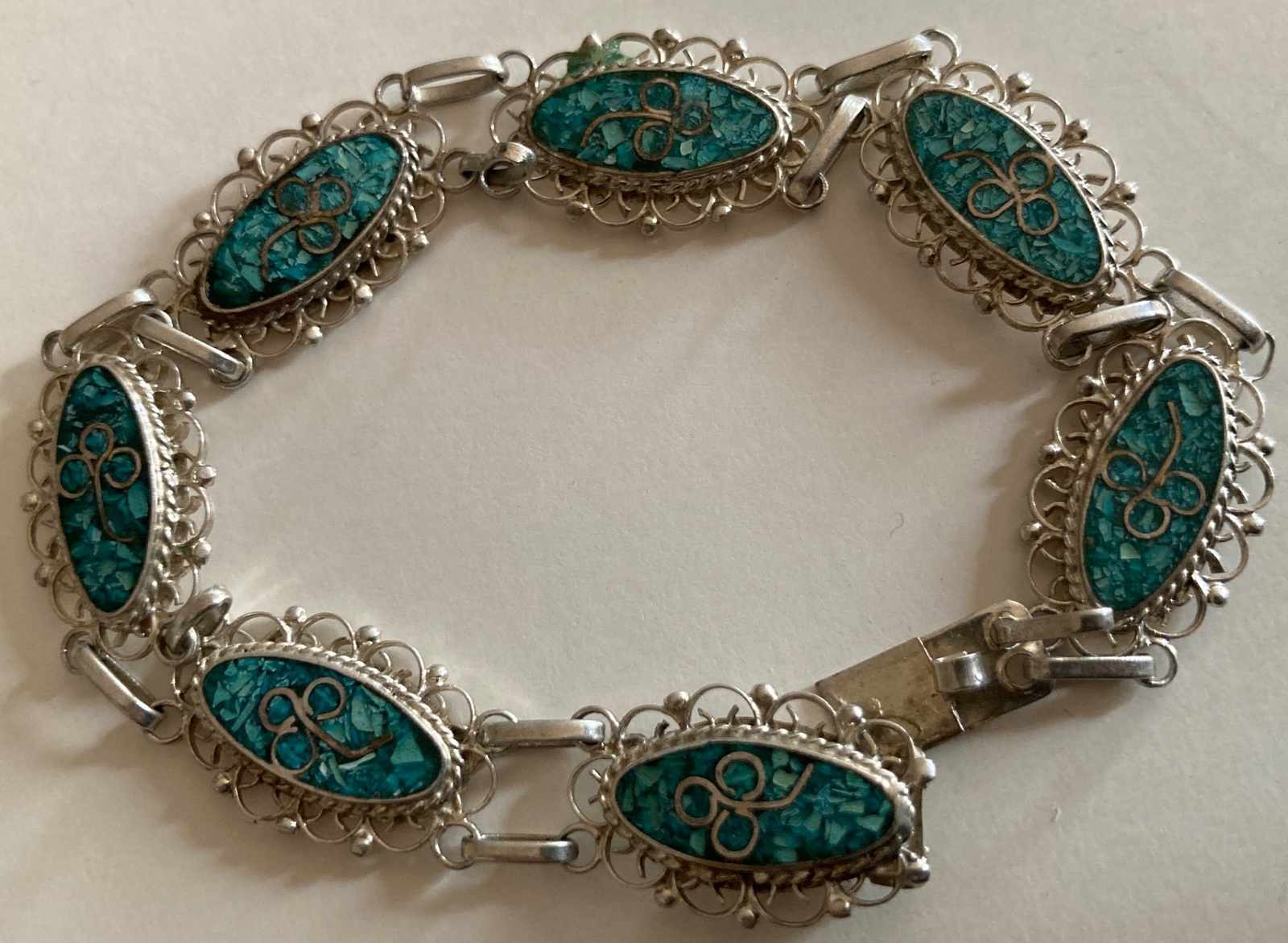 Elegant Vintage Taxco Mexico Sterling Silver Turquois… - Gem