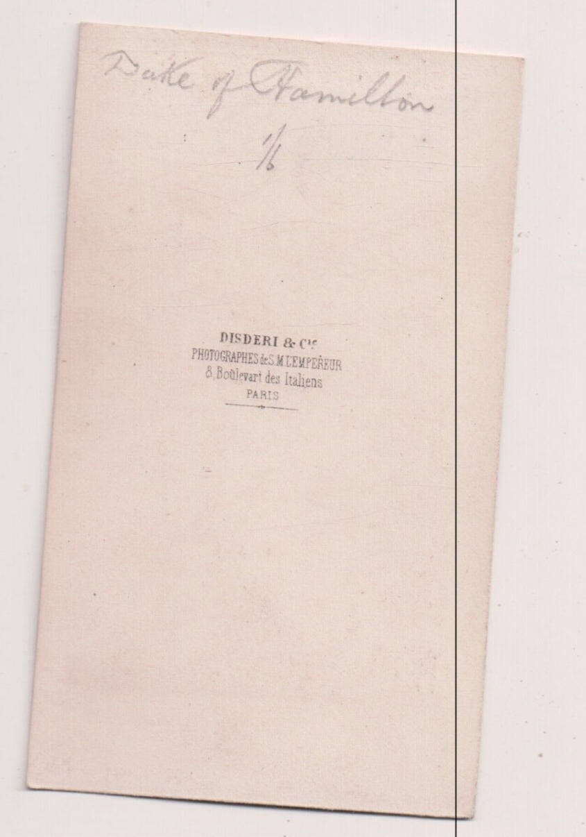 Vintage CDV William Douglas-Hamilton, 12th Duke of Hamilton Disderi ...