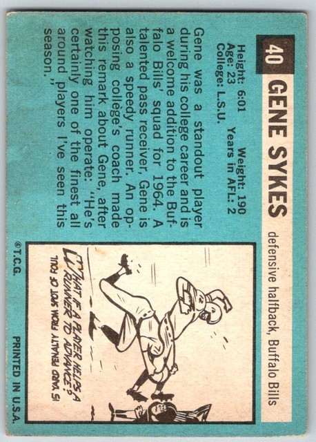 1964 Topps - #40 Gene Sykes (RC) for sale online | eBay
