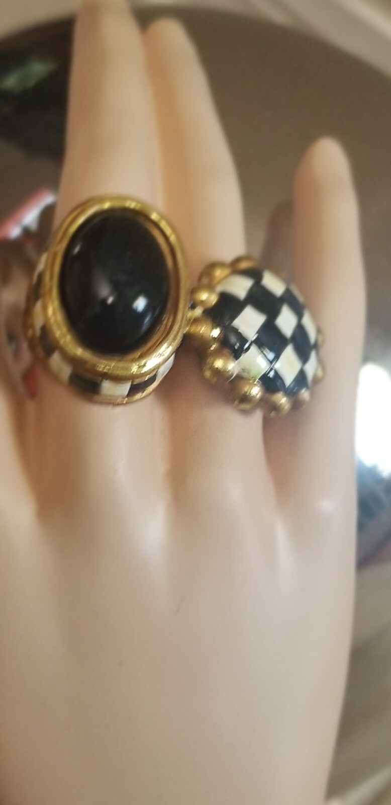 RARE MACKENZIE CHILDS FORTUNE TELLER HALLOWEEN FALL COURTLY CHECK ...