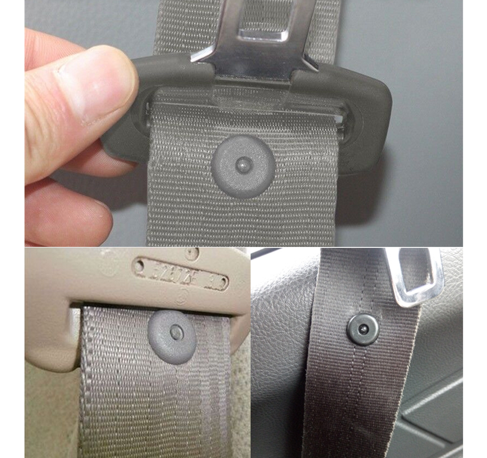 50x Universal Fit Seatbelt Stopper Kit Seat Belt Buckle Button Stop ...