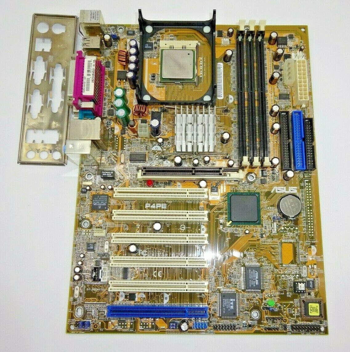 Asus P4PE Rev: 1.03 -mit CPU Intel Pentium4 -ATX-Sockel 478 -mit I/O ...