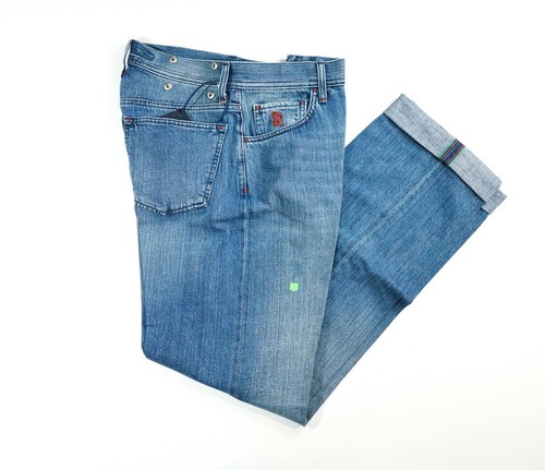 NEW STEFANO RICCI imperfect JEANS defect LOGO Size 32 Us 48 Eu ...