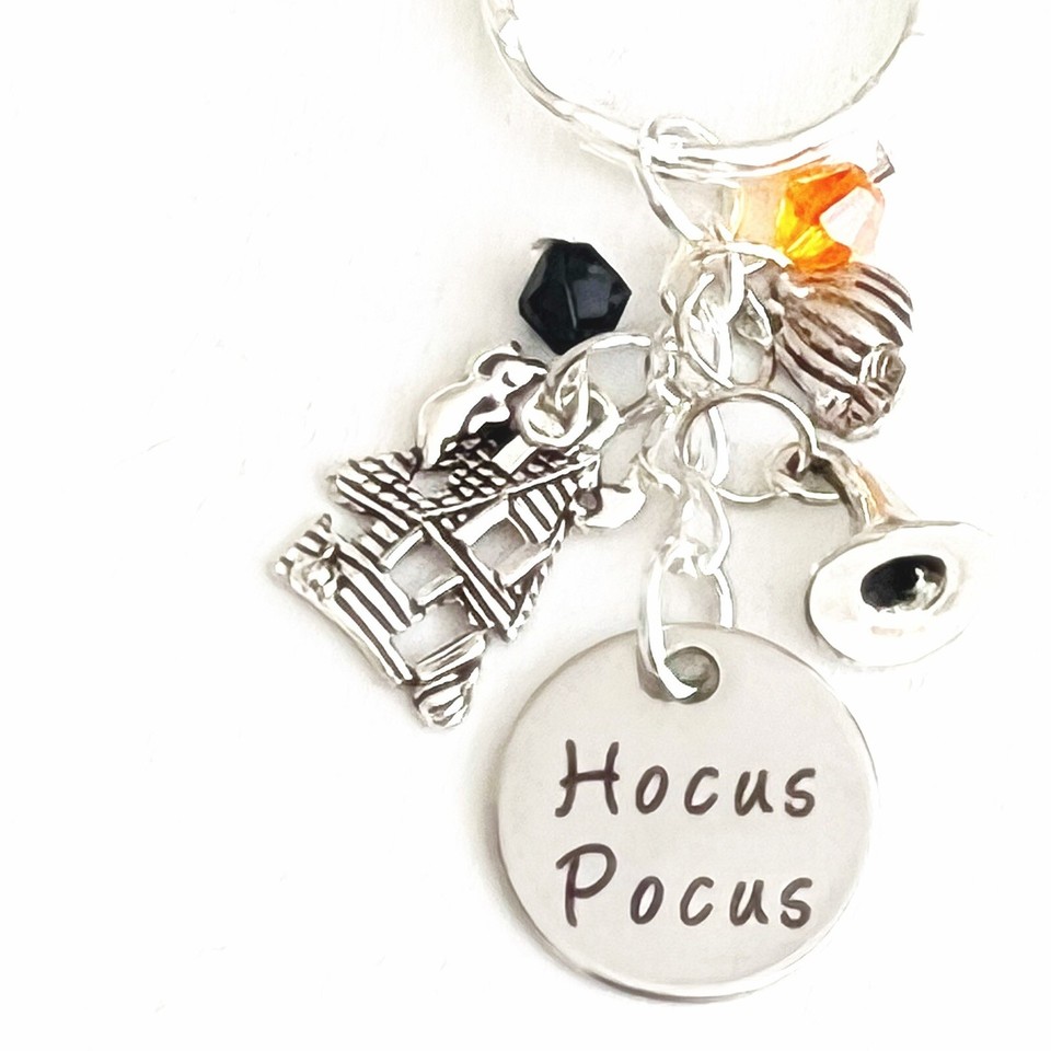 Hocus Pocus Accessories Silver Halloween Charm Keychain Party Favor ...