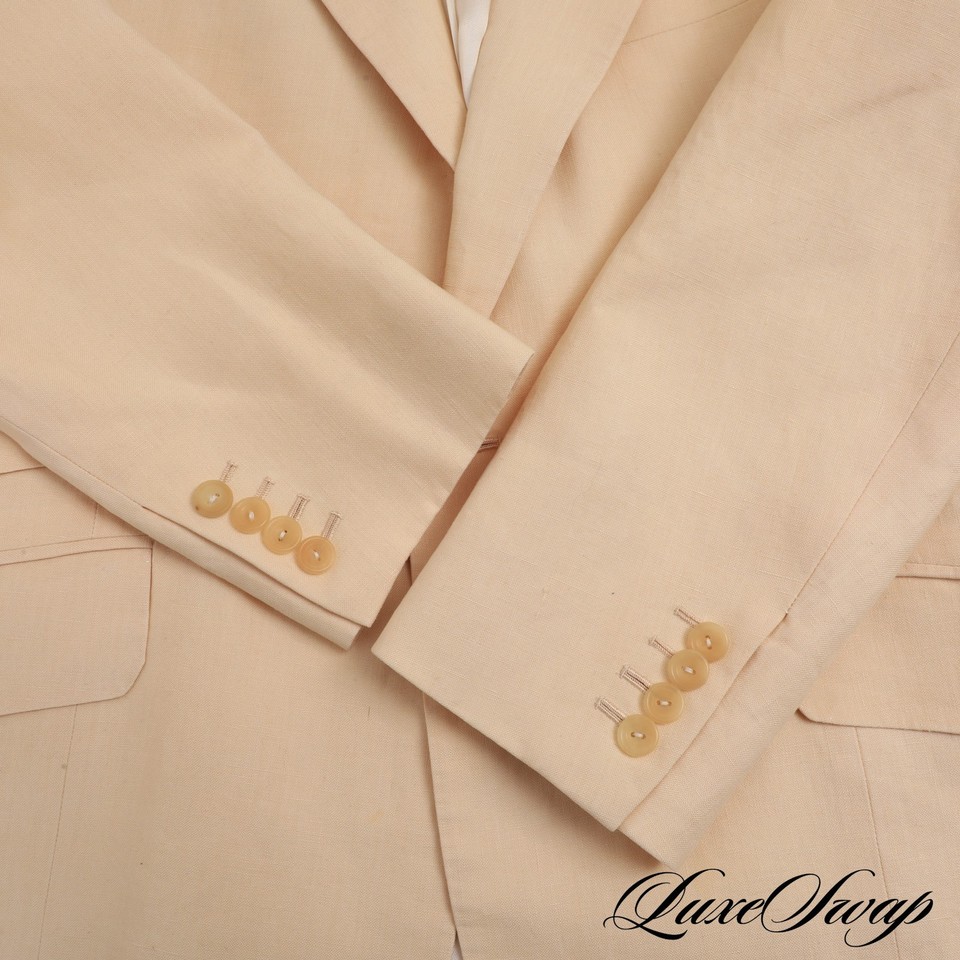 #1 MENSWEAR Henry Poole Savile Row England 2015 Bespoke Beige Linen ...