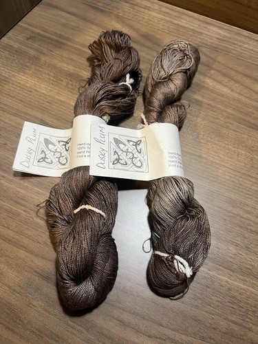 Interlacements SOY SILK Yarn DUSKY PLUM 100% Soy Silk 50gr/ 480yds ea ...
