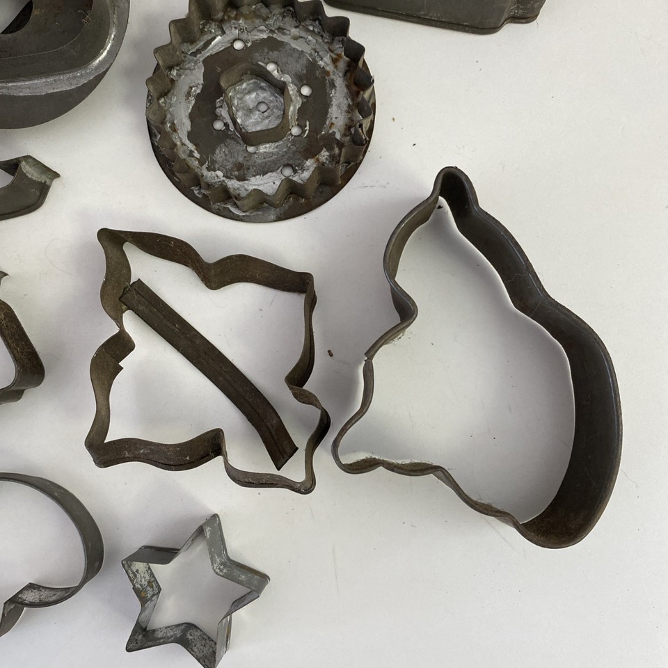 Vintage Or Antique Cookie Cutters Lot Of 24. Various Shapes, Sizes And ...