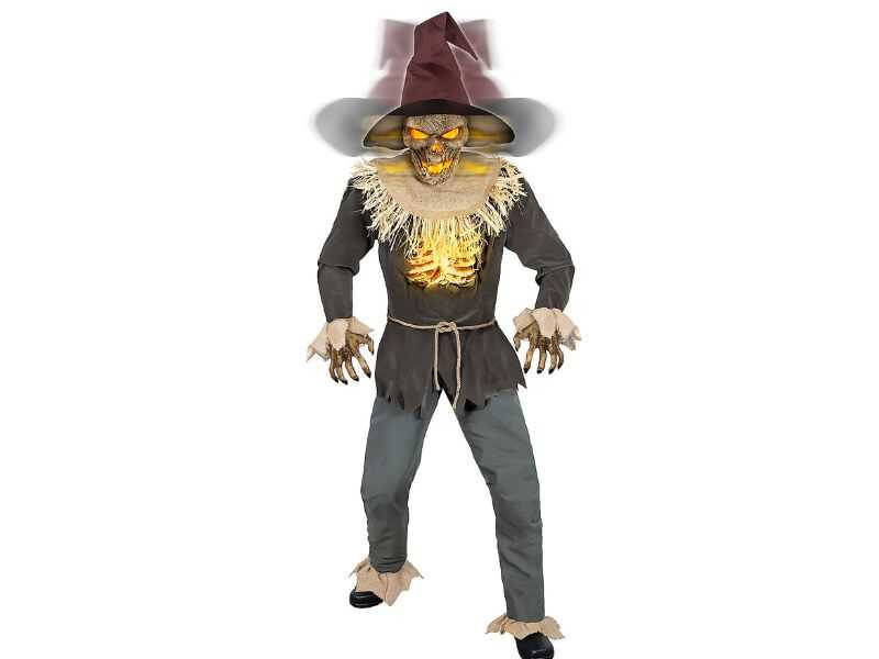 Animated Scarecrow Halloween Prop 8.5Ft Animatronic Haunted House Life ...