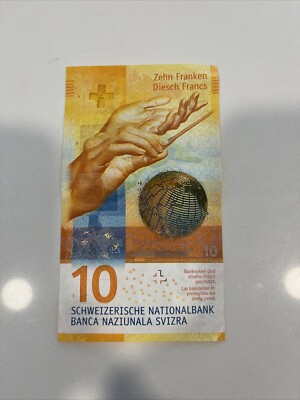 2016 Switzerland 10 Francs Polymer Banknote 10 Swiss Francs Valid ...