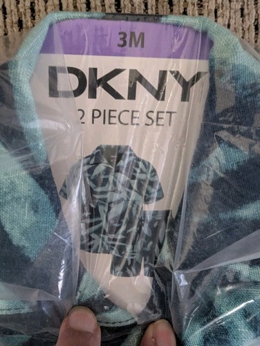 New Baby DKNY 2 Piece Set, Navy Blue, Size 3 Months | eBay