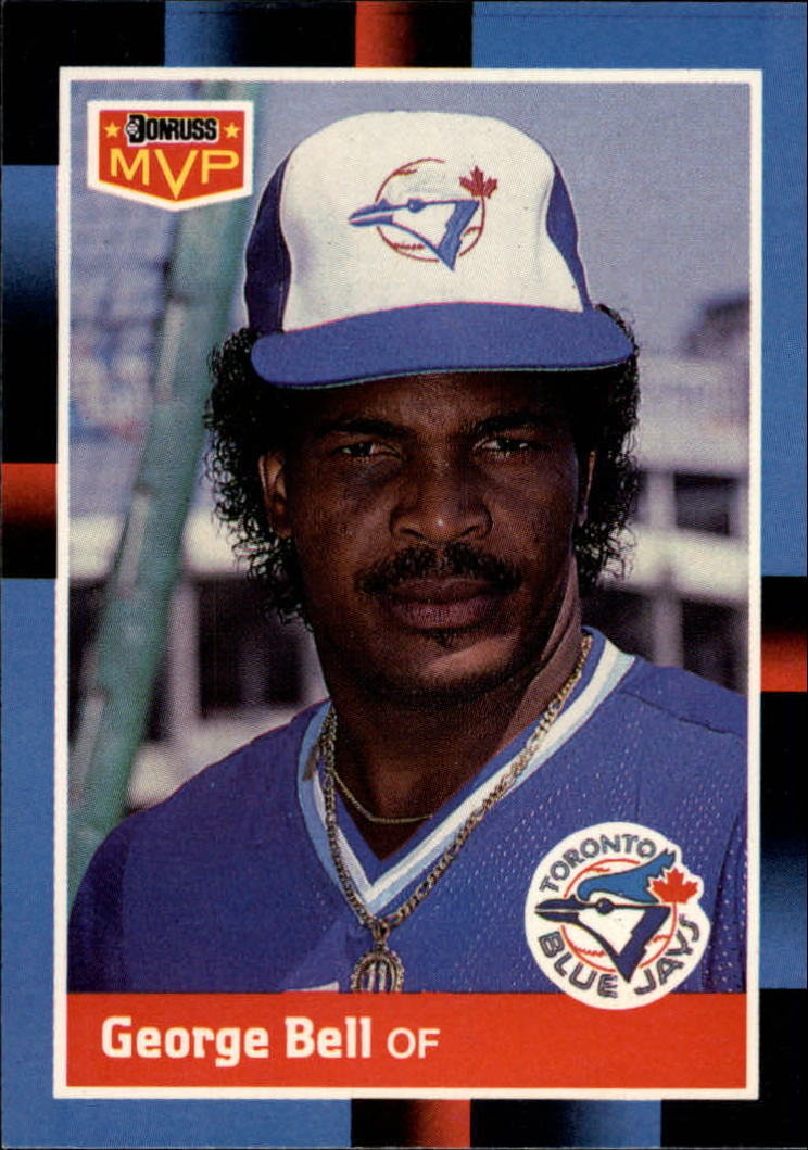 1988 Leaf/Donruss Toronto Blue Jays Baseball Card #214 George Bell MVP ...