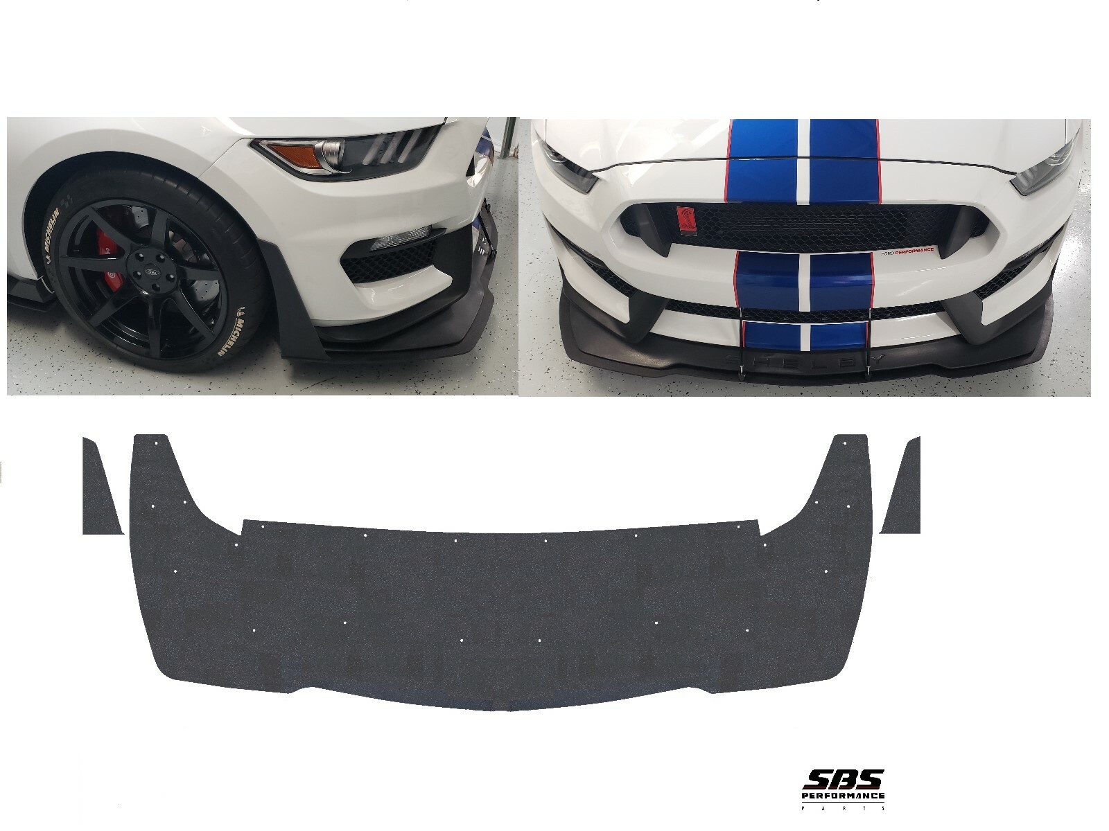FRONT SPLITTER +(2020 GT500 style) winglets for 2015-2020 MUSTANG ...
