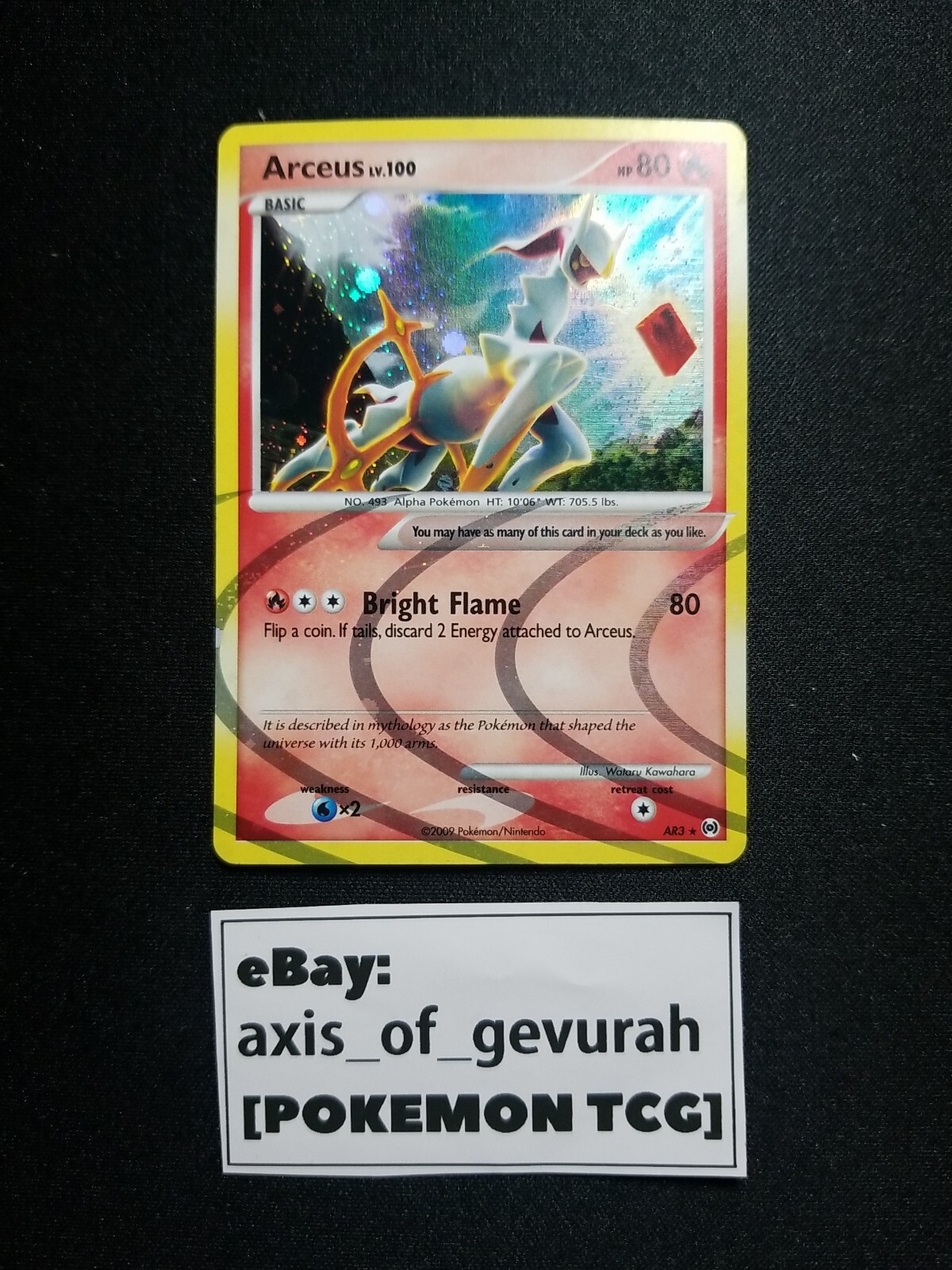 Arceus Pokemon Card Fire