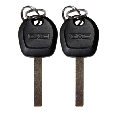 2 New Uncut Transponder Key Blank For GMC Sierra Yukon with GMC Logo ...