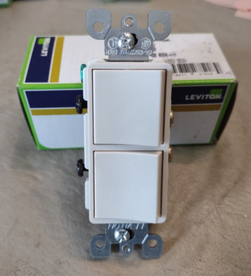 Leviton LIGHT ALMOND Decora DUPLEX Rocker Light Switch Duplex 15A 5634 ...