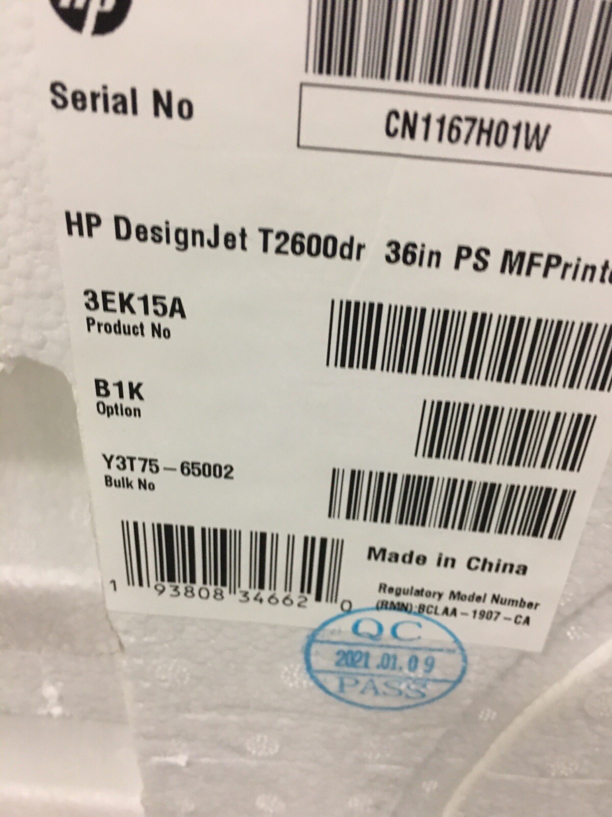 HP DesignJet T2600dr 36" Thermal Inkjet All-In-One Large Format Printer ...