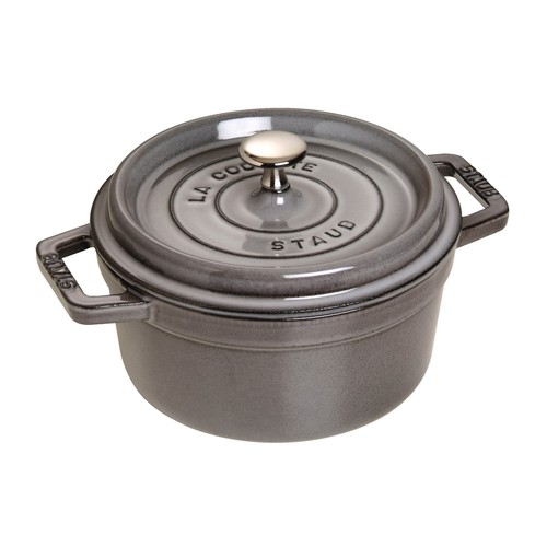 SALE ZWILLING Staub Cast Iron 2.75 qt, Round, Dutch Oven, Graphite Grey ...