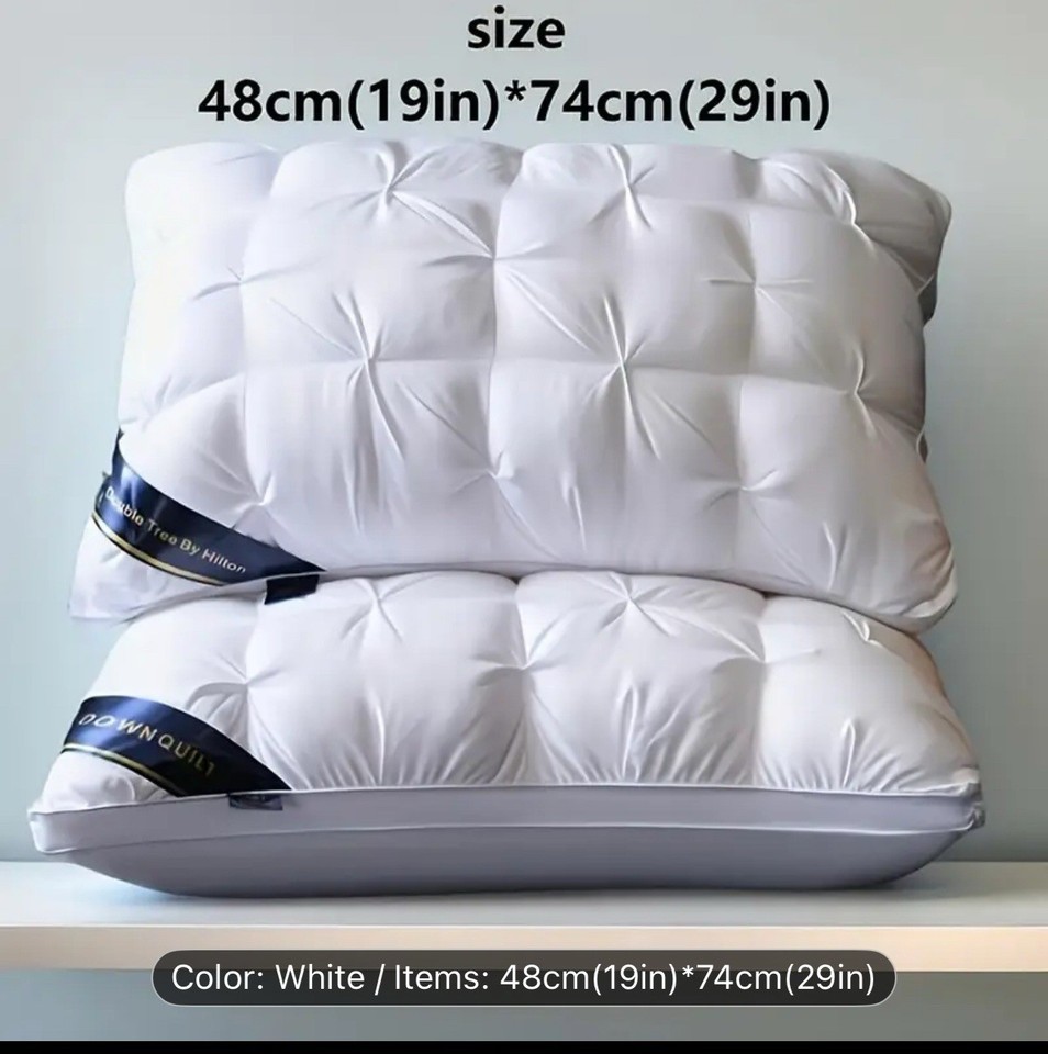 Luxury Hotel Quality Pillow Deep Sleep Neck Support Non-Collapse Core ...