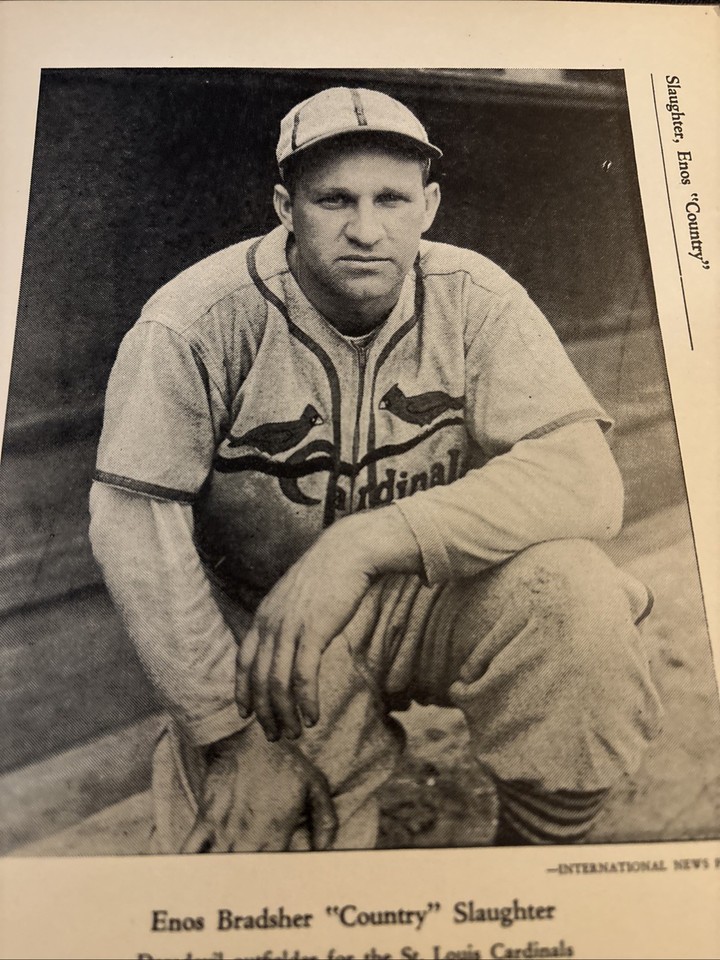 1946-49 BASEBALL~ENOS SLAUGHTER (HOF) SPORTS EXCHANGE W603 7x10 CARD ...