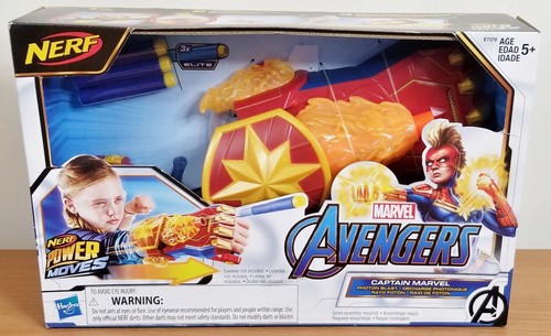 Nerf Power Moves Captain Marvel Photon Blast New in Box Hasbro 2019 ...