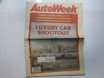 AUTOWEEK MAGAZINE 1980 December 8 Benz 380SEL Eldorado Mark IV Imperial ...